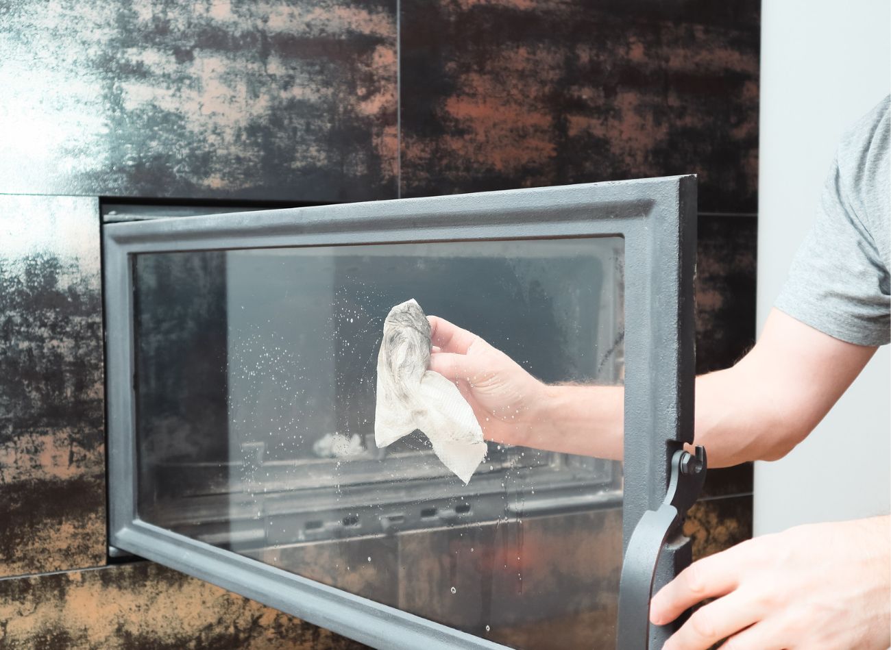 Ocet i gazeta dobrze czyszczą szybę kominka. Mam jednak lepszy sposób ...